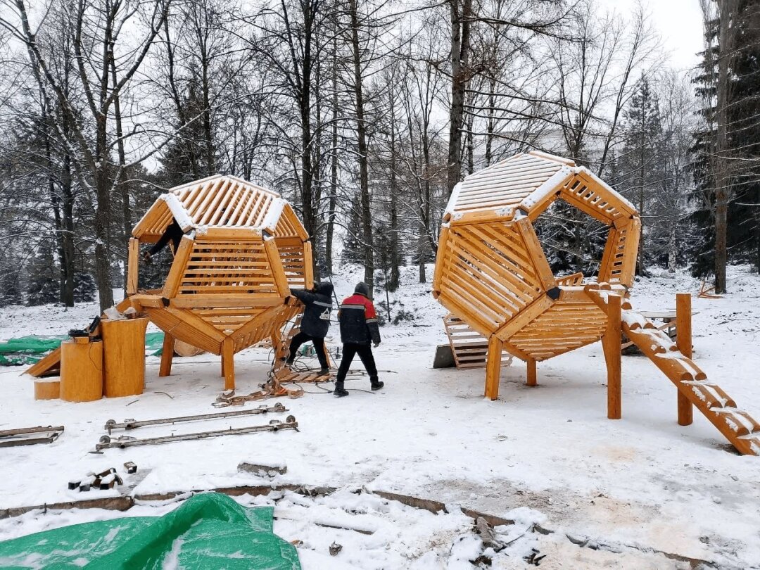 Реконструкция парка им. Ленина в Уфе завершена на 50% | Sobaka.ru